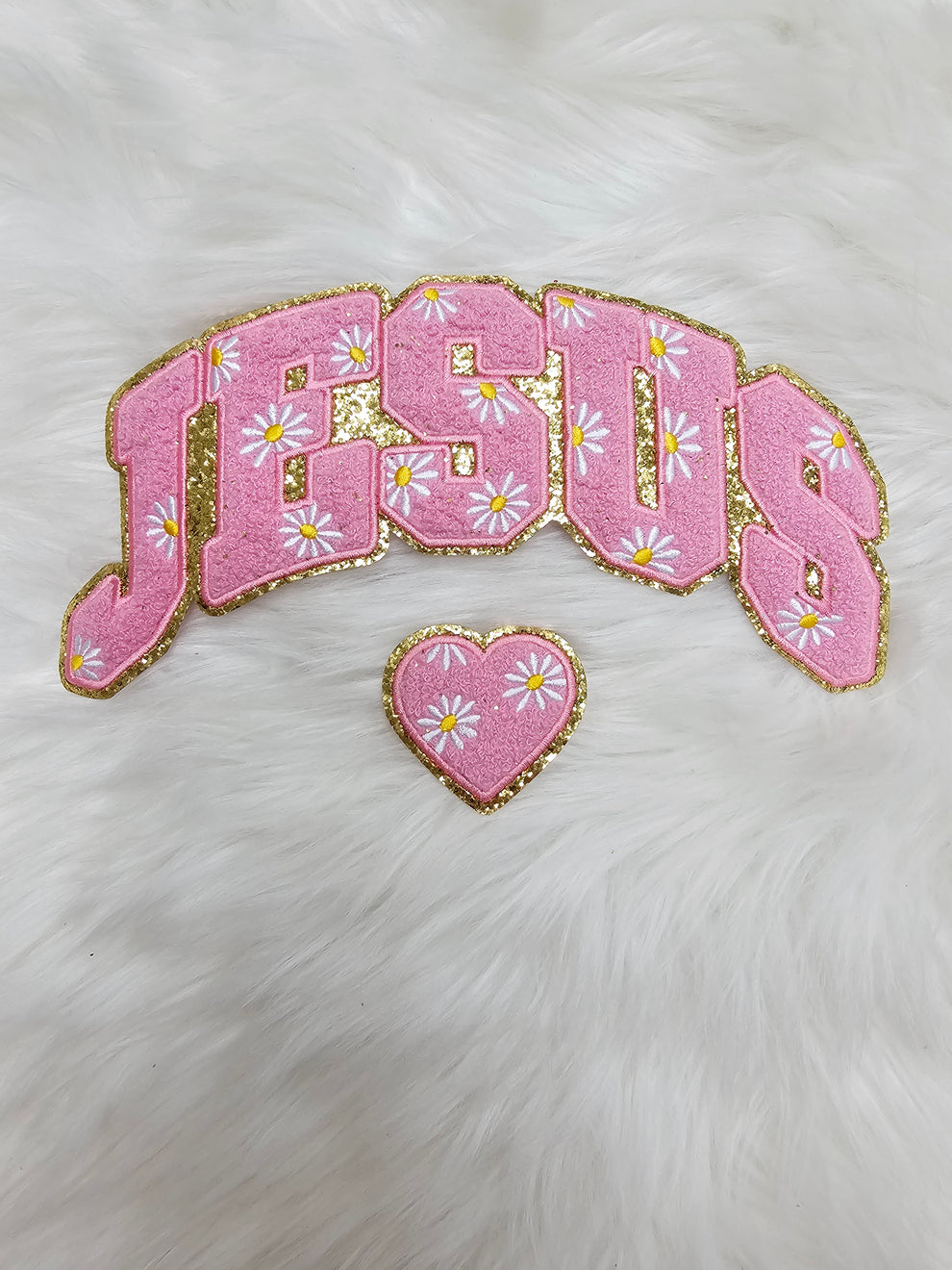 Pastel Easter Jesus Letters Chenille Iron on Custom Embroidery Patches ...