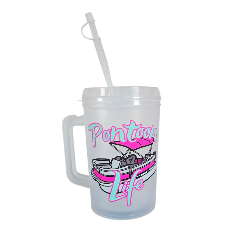 Pontoon Life HIP SIPS Mega Trucker Mug 34oz – Scratch Decor